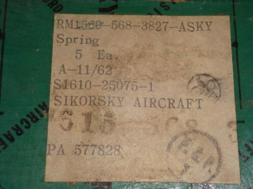 Buy Sikorsky Aircraft Spring S1610-25075-1 in , for US $200.00