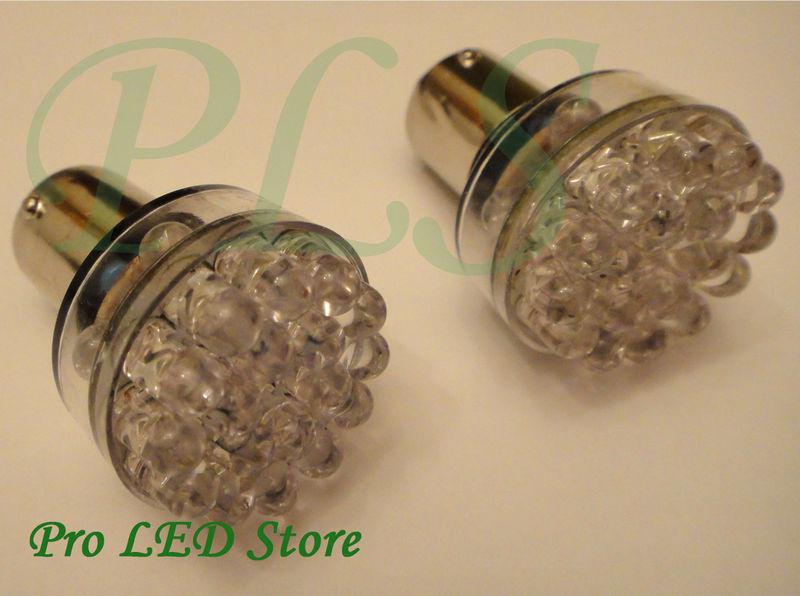 Buy Two Pcs 1157 1016 1152 Super Green 24 LED BAY15D Turn Signal Brake ...