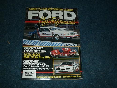 Buy 1986 FORD MUSTANG MOTORSPORT SVO HIGH PERFORMANCE BOOK in Not ...