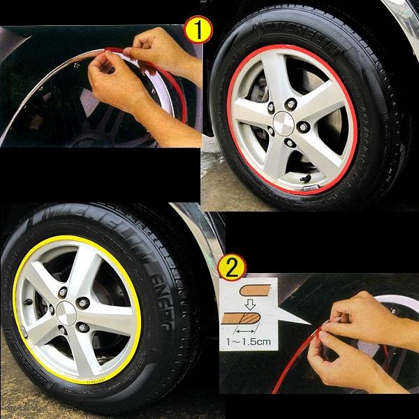 Buy CAR ROUND WHEELS RIMS DECORATION DECALS STICKER GRAY TRIM (19 inch ...