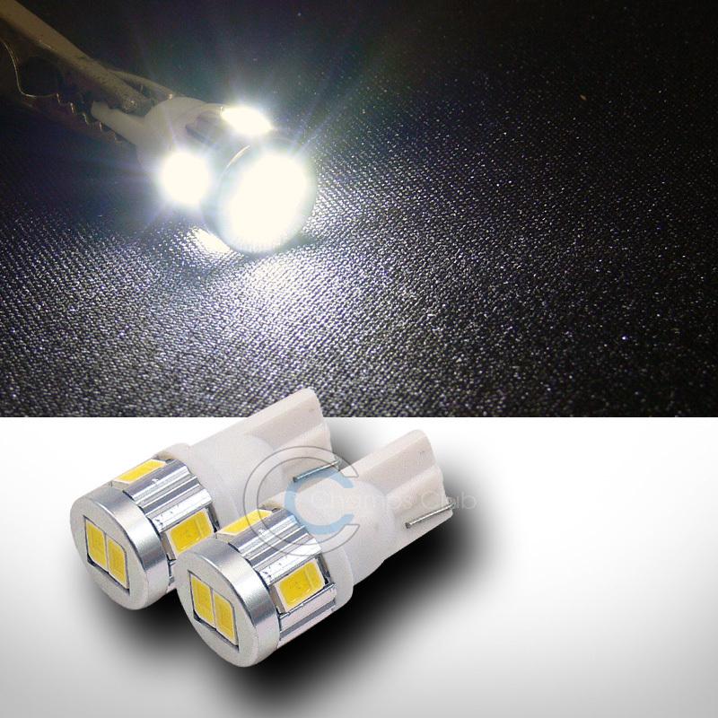 Purchase 2P WHITE T10 WEDGE BASE 6 5730 SMD LED SIDE MARKER/LICENSE ...