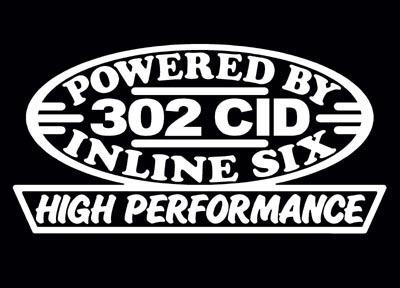 Buy 2 HIGH PERFORMANCE 337 CUBIC INCHES DECAL SET HP V8 ENGINE FLATHEAD ...