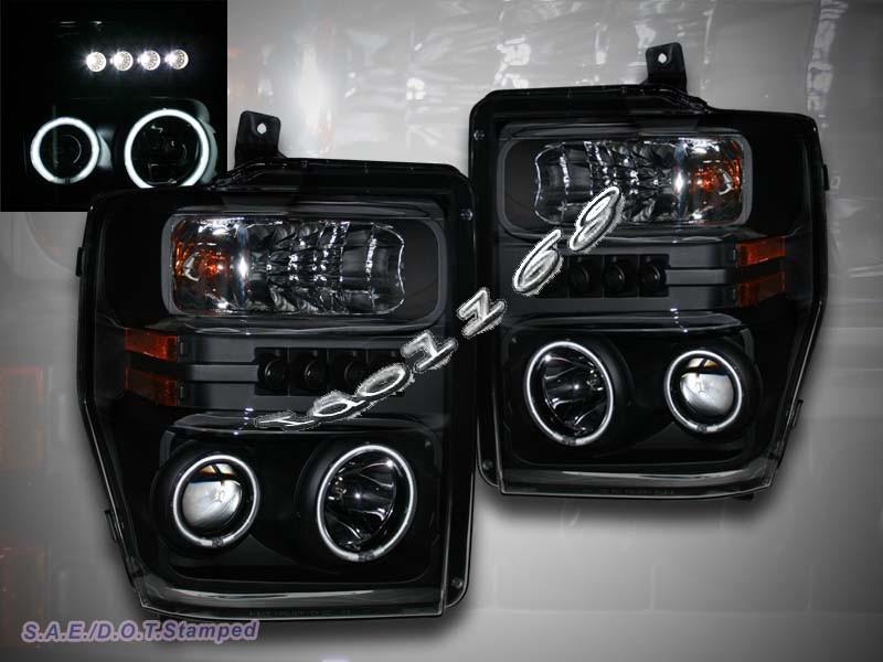 Purchase 2008-2010 FORD F250 F350 F450 CCFL TWIN HALO BLACK PROJECTOR ...