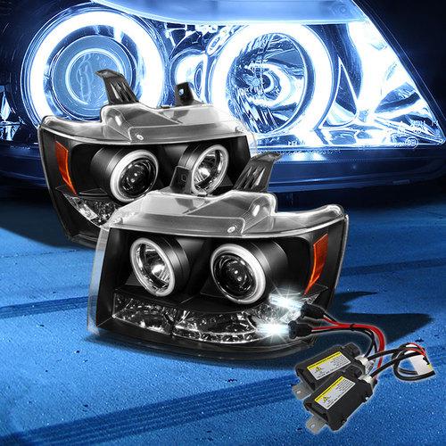 Purchase 8000K SLIM XENON HID+CCFL HALO LED 07-13 TAHOE PROJECTOR HEADLIGHTS HEAD LIGHTS in ...