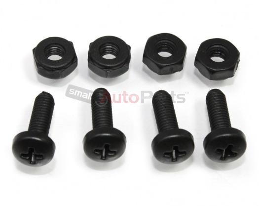 Purchase 4 Matte Black License Plate Frame Fasteners Bolts for auto/car ...