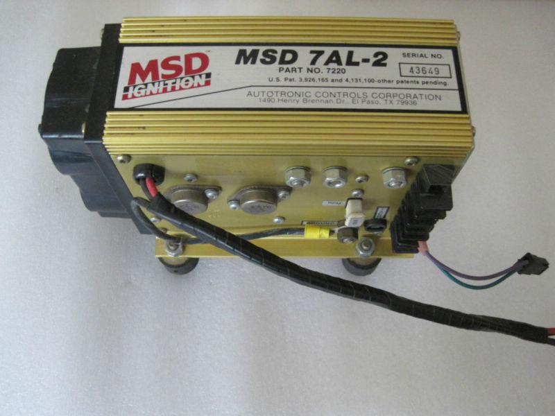 Purchase MSD 7AL-2 Ignition Box 7220 Dragster hemi drag boat blower ...