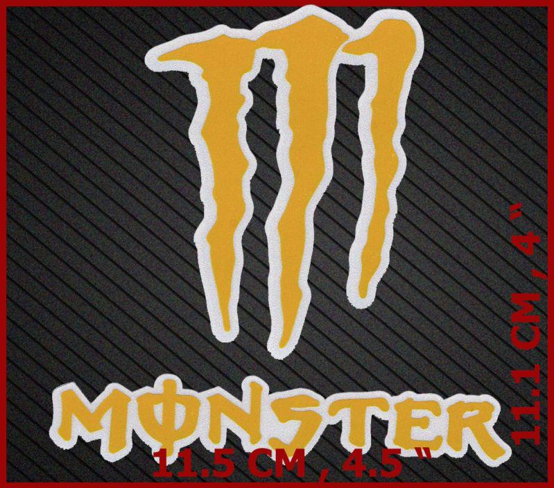 Find YELLOW MONSTER RACING SPORT REFLECTIVE STICKER DECAL MOTORCYCLE ...