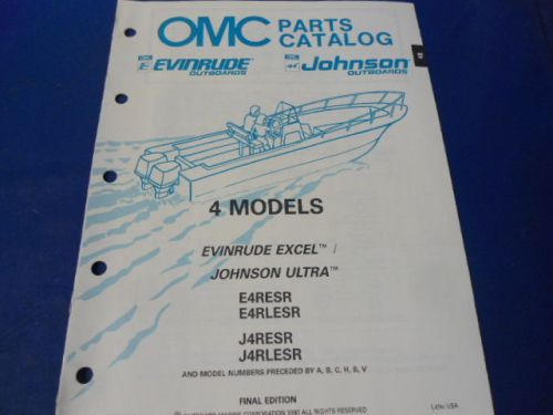 Find 1990 OMC Evinrude/Johnson Parts Catalog, 4 Models Evinrude Excel/Johnson Ultra in Rancho ...