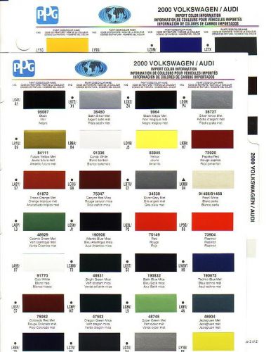 Ppg Automotive Paint Color Chips Paint Color Chart Paint Colors ...