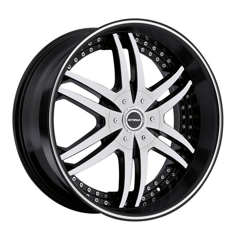Purchase 22" Inch 5x4.5 Black Machined Wheels Rims 5 Lug Acura Ford ...