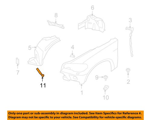 Sell BMW OEM 08-10 X5 Fender-Seal Left 51777185575 in North Canton ...