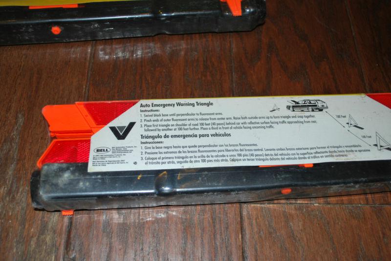 Sell Lot of 3 Victor Auto Emergency Warning Triangle 40 mph Winds ...