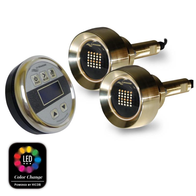 Sell Lumishore Thru-Hull Color Change Underwater Lights - Pair - 72W ...