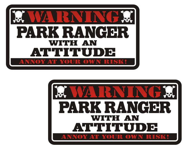 Purchase Park Ranger Warning Decal SET 3"x1.5" Forest Parkland ...