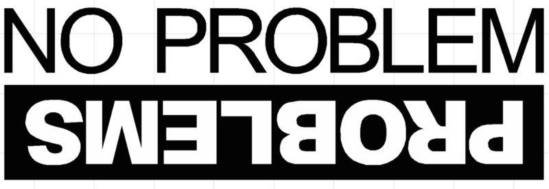 Purchase Jeep No Problem / Problems Stickers (2) 3 x 9 Vinyl decals ...