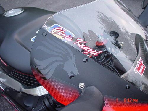 Purchase custom script windscreen decals fits all sport bikes in ...