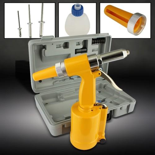 Buy 1600LB Pneumatic Air Hydraulic Riveter Rivet Gun Tool Kit w/4 Nose ...