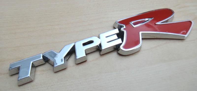 Buy HONDA Racing Sports TYPE-R Chrome Red Emblem Decal Sticker Badge ...