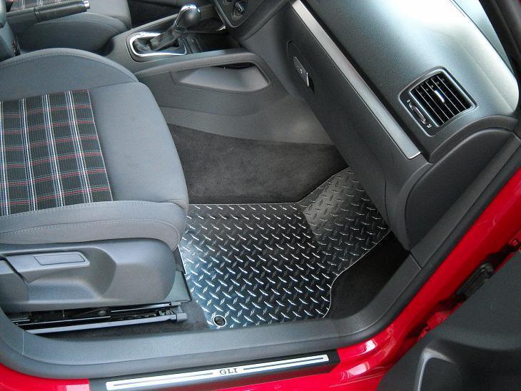 Buy VW Mk5 rabbit GTI jetta aluminum floor mats. Real METAL custom ...