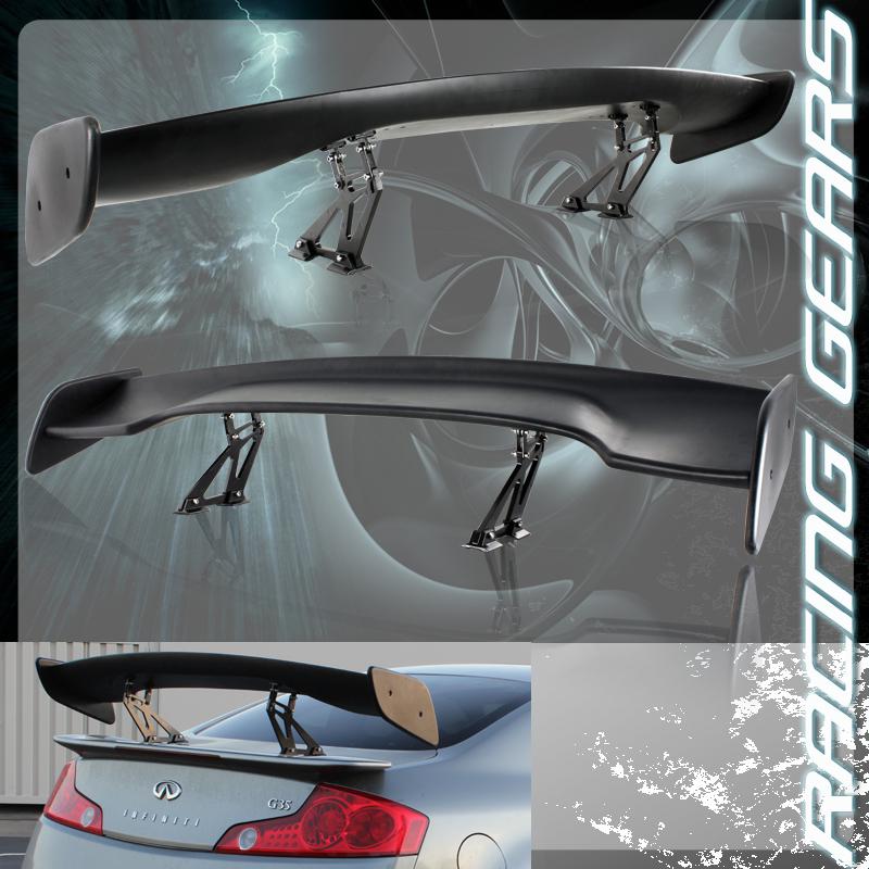 Buy Universal 57" Wing Span Black Light Weigh ABS Plastic Rear GT Trunk ...
