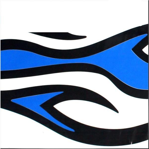 Buy CAR TWO SIDE BODY DECORATION DECAL STICKER BLACK BLUE X 2 PCS NO.6 ...