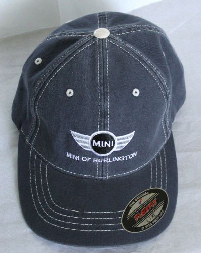 Find Mini Cooper Burlington 3D Letter Cap Blue Stiched Design FlexFit ...