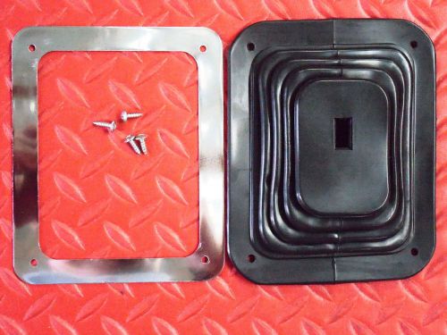 Find FLOOR SHIFTER BOOT 5 5/8 X 6 3/4 INCH CHROME FLEXIBLE RUBBER ...