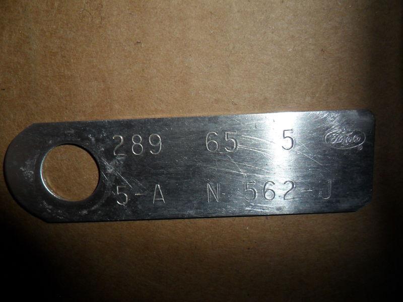 Find FORD 1965 289 ENGINE ID TAG ORIGINAL MUSTANG FAIRLANE ETC in ...