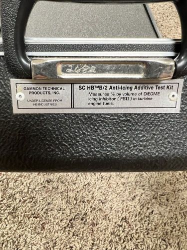 Sell Anti Icing Additive Test Kit HB Industries Gammon SC HB B/2 (A) in ...