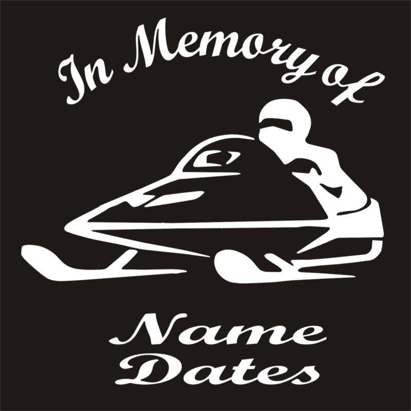 Sell In Memory of Snowmobile Sled Rider Vinyl Decal Car Window Sticker ...