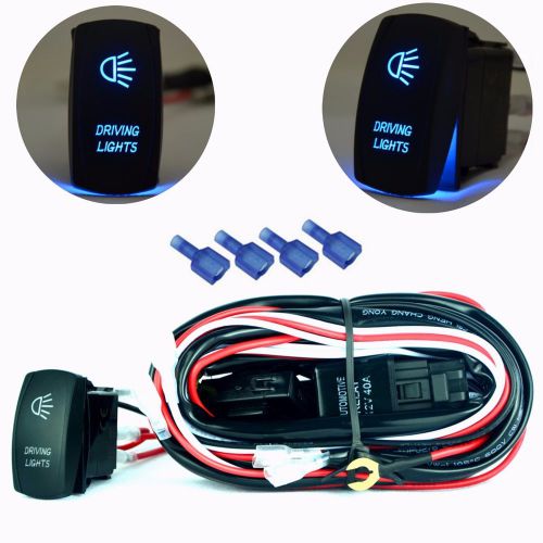 Purchase Wiring Harness 40 Amp Relay driving light ON-OFF Laser Rocker ...
