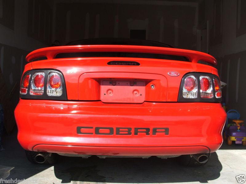 Purchase Ford Mustang Cobra Rear Bumper Decals 96 97 98 in eBay, CA ...