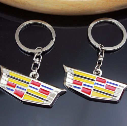 Purchase 2pcs CAR LOGO Key Chain Metal Keychain Key Ring for Cadillac ...