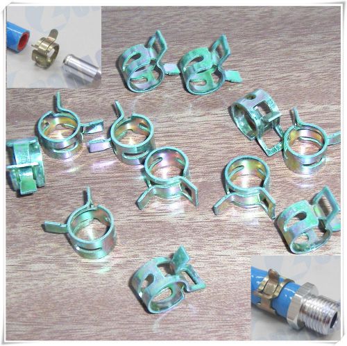 Buy 10 x Spring Clip Action Fuel Hose Line Clamps Fastener Diameter=8mm ...
