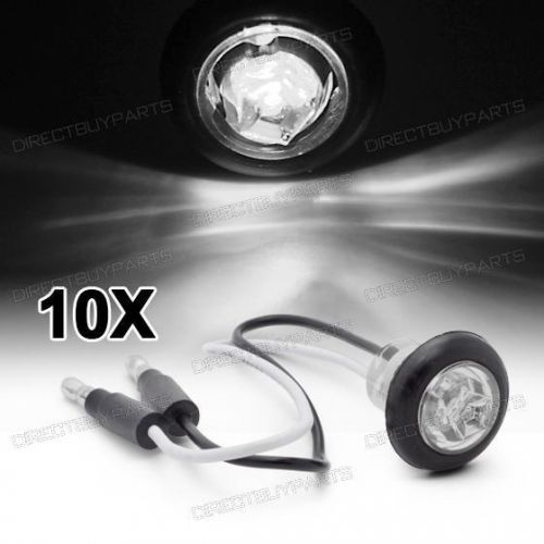 Buy 10 NEW 3/4" White LED Clearance Marker Bullet Truck Trailer Lights ...