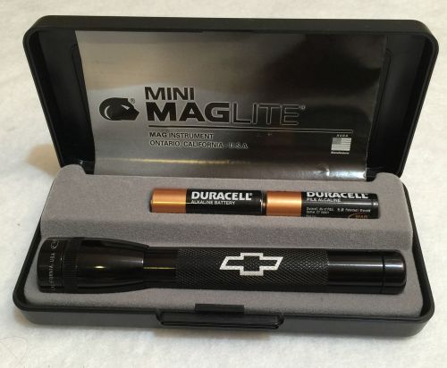 Buy Chevrolet Chevy Mini Maglite Flashlight Set Black Batteries Hard ...