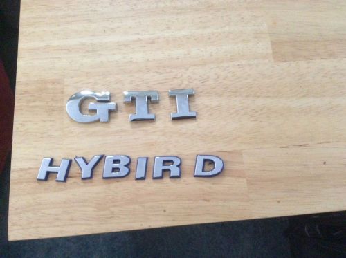 Buy Volkswagen GTI HYBIRD emblem set used! VW OEM! in Greensburg ...