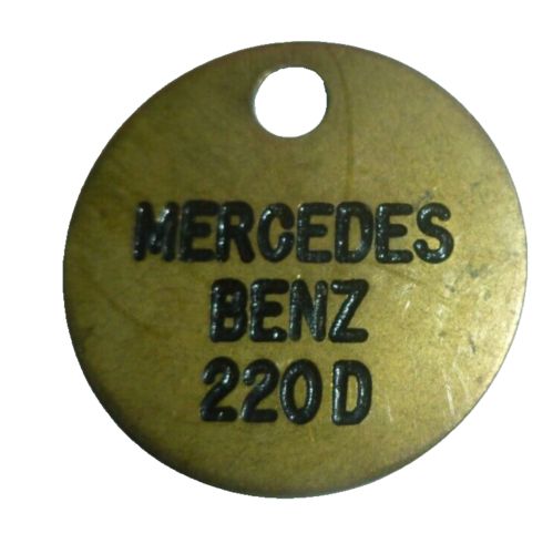Buy Vintage Metal Mercedes Benz Key Chain Tag Brass Token 220 D RARE in ...