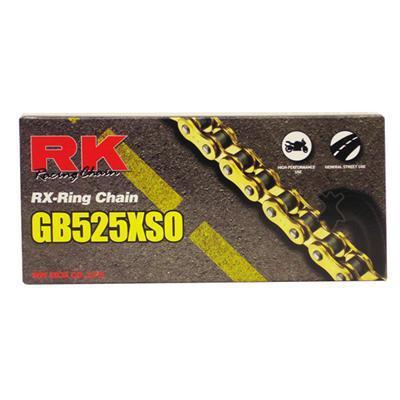 Buy RK GB525XSO Motorcycle Chain 525 120 Links Gold Zinc Plated ...