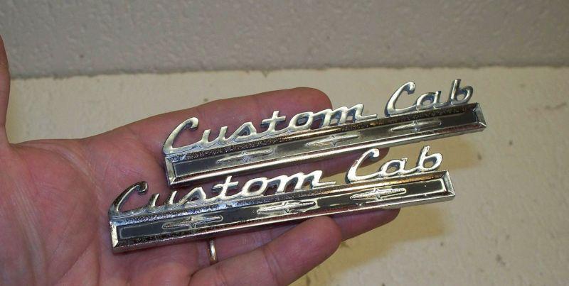 Buy 1968 - 1969 Ford Truck F150 F250 Custom Cab Emblems Pair C8TB ...
