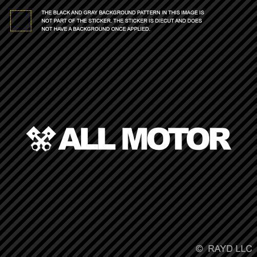 Buy (2x) All Motor Sticker Die Cut Decal Self Adhesive Vinyl jdm ...