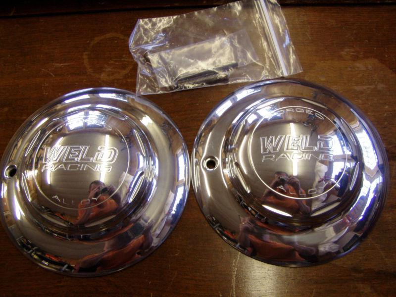 Buy 2 WELD RACING FORGED ALLOY BILLET CUSTOM WHEEL CENTER CAP NEW in ...