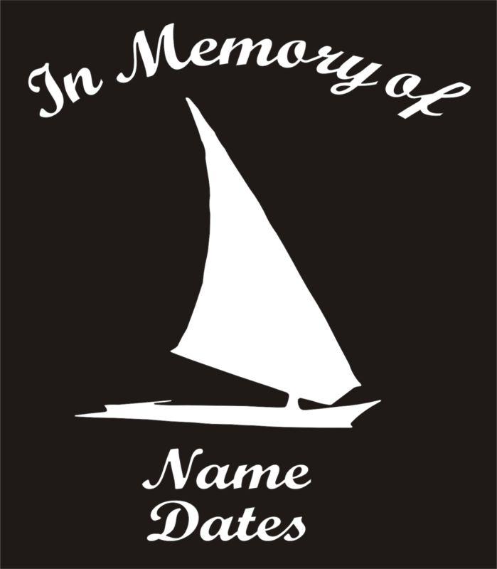 Buy In Memory of Sailor Sailboat Vinyl Decal Window Sticker in Grand ...