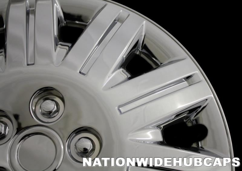 Buy 4 15" CHROME Hub Caps Full Wheel Covers Rim Cap Lug Cover Hubs for ...