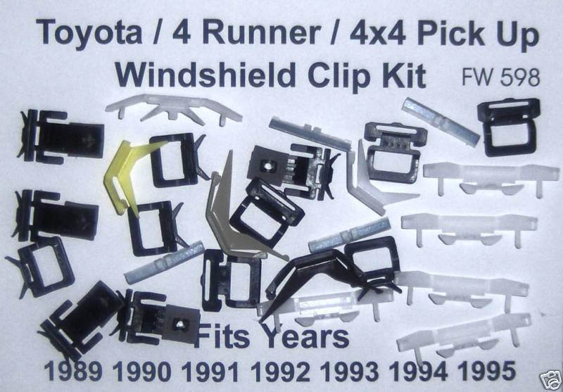 Find Toyota 4 Runner Windshield Window Moulding Clip 1990 1991 1992 ...