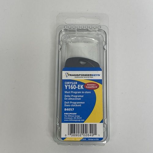 Find Hillman Black Transponder Steel Automotive Key Blank Chrysler Y160 ...