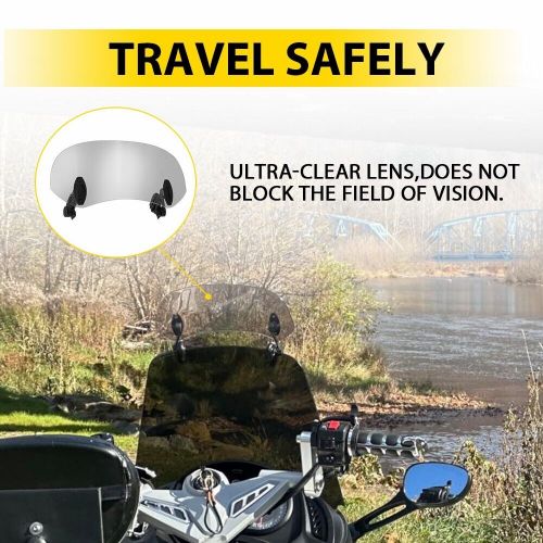 Find 2SET Universal Motorcycle Wind Screen Windshield Deflector ...