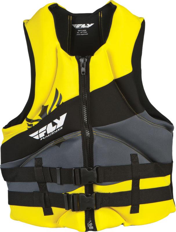 Find Fly Racing Neoprene Life Vest Yellow/Gray X-Small 28-32in. in ...