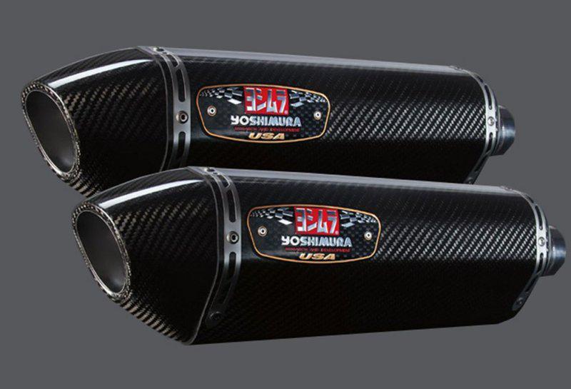 Find Yoshimura R-77 Dual Slip-On Mufflers Stainless/Carbon For Suzuki ...