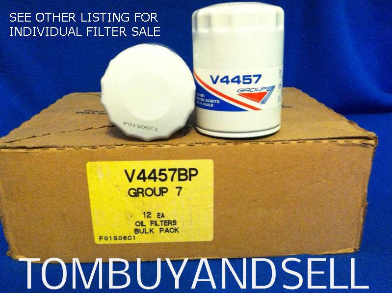 Sell GROUP 7 V4457 OIL FILTER NEW CASE LOT OF 12 in Pinellas Park, Florida, US, for US $25.95